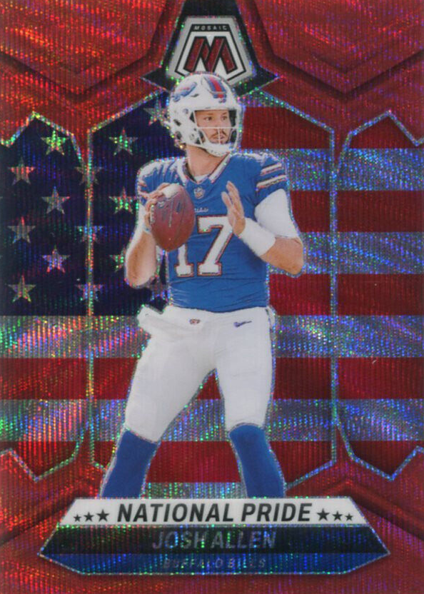 Josh Allen 2024 Mosaic #254 National Pride - Red Wave /9 Price Guide ...