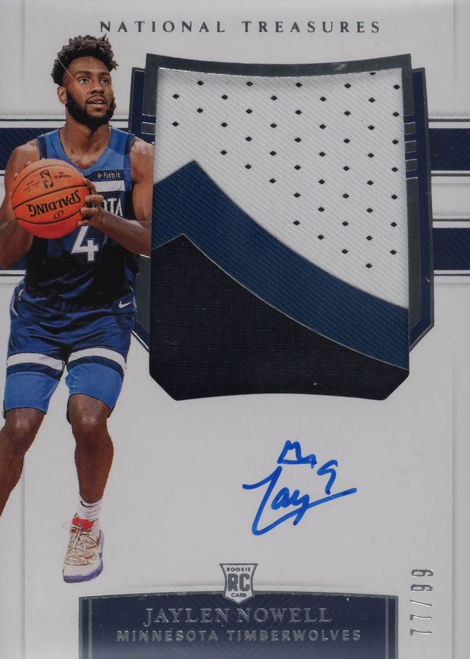 Jaylen Nowell 2019 National Treasures #123 Rookie Patch Auto /99 Price ...
