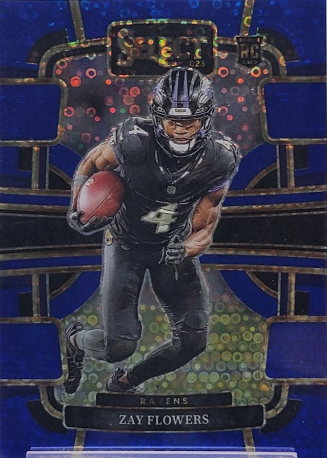 Zay Flowers 2023 Select #8 Concourse Blue Disco /25 Price Guide ...