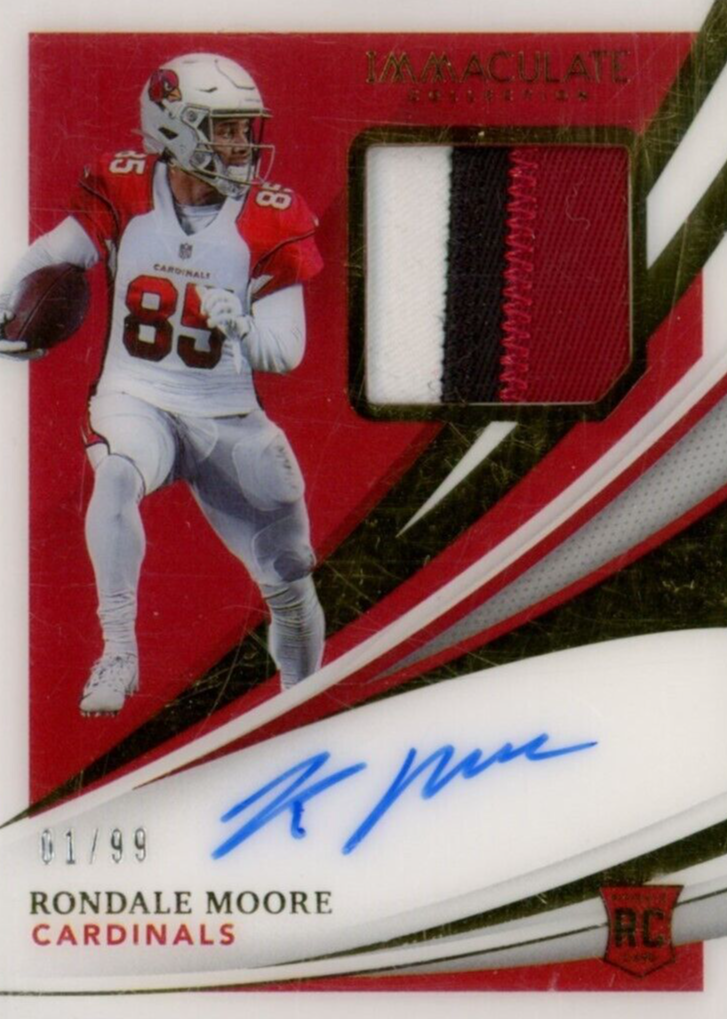Rondale Moore 2021 Immaculate #120 Rookie Patch Auto /99 Price Guide ...