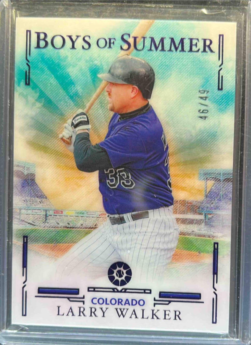 Larry Walker 2025 Panini Boys of Summer #3 Purple /49 Price Guide ...