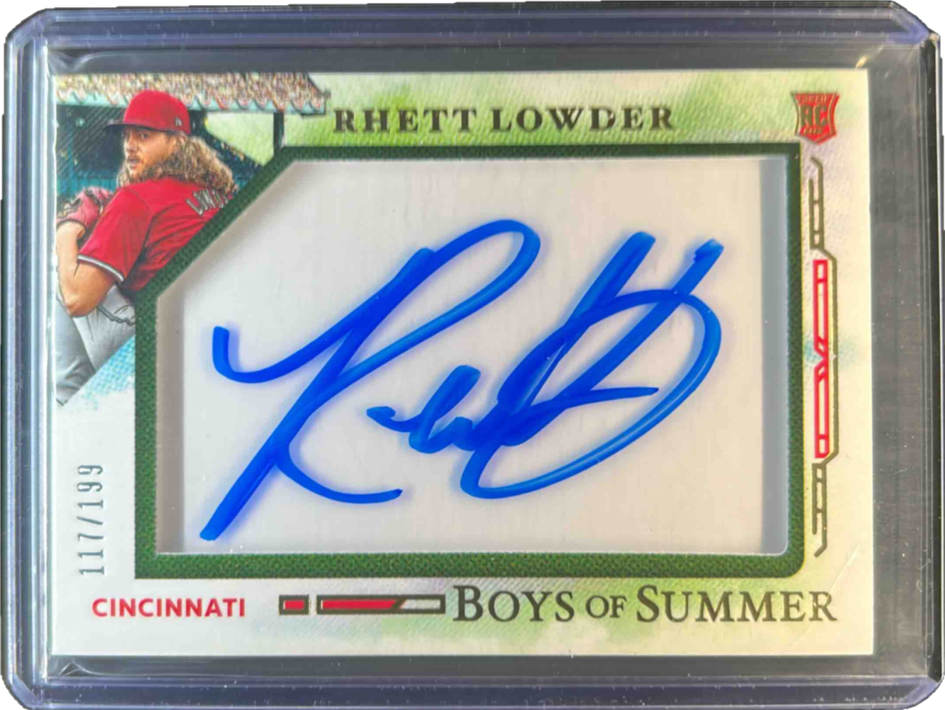 Rhett Lowder 2025 Panini Boys of Summer #28 Jumbo Acetate Signatures ...