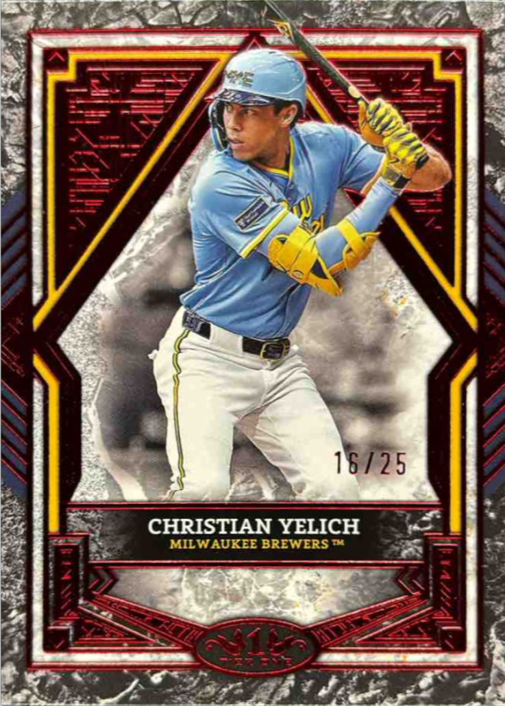 Christian Yelich 2025 Topps Tier One #47 Base Tier 2 - Red Foil /25 ...