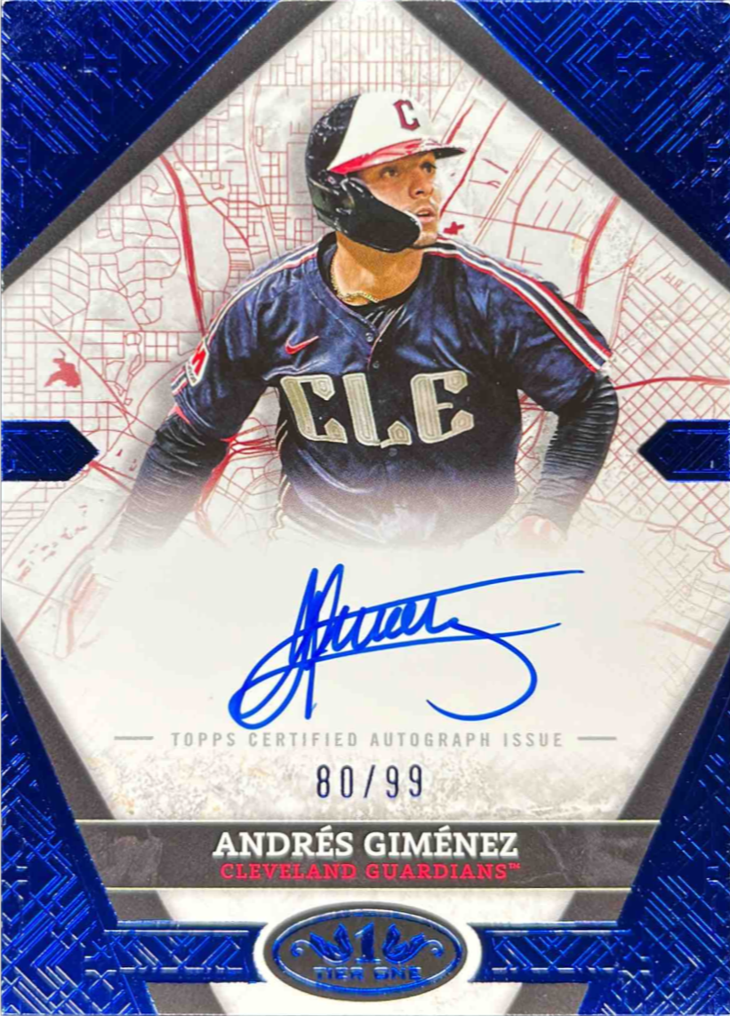 Andres Gimenez 2025 Topps Tier One #CCS-AG City Connect Signatures ...