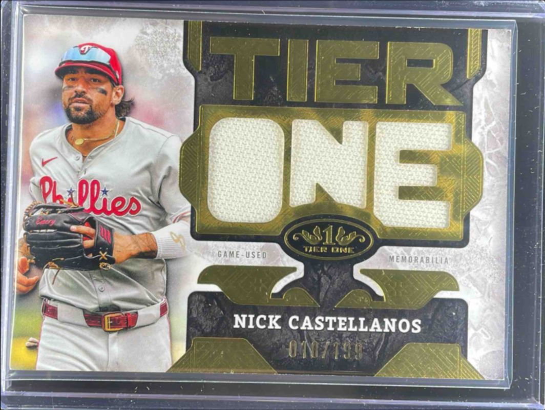 Nick Castellanos 2025 Topps Tier One #T1RD-NC Tier One Relics die-cut ...