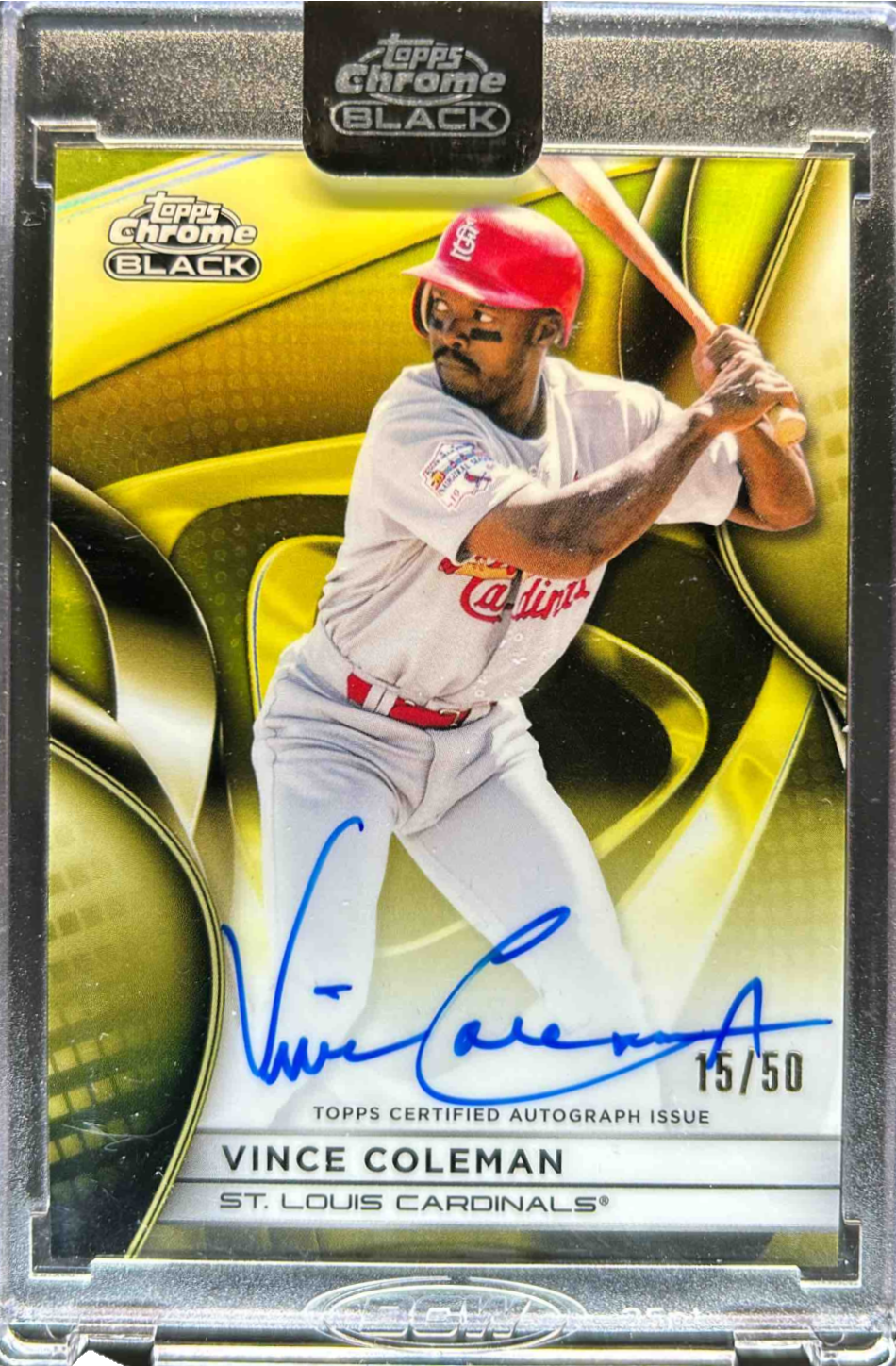 Vince Coleman 2025 Topps Chrome Black #CBA-VC Autographs - Gold ...