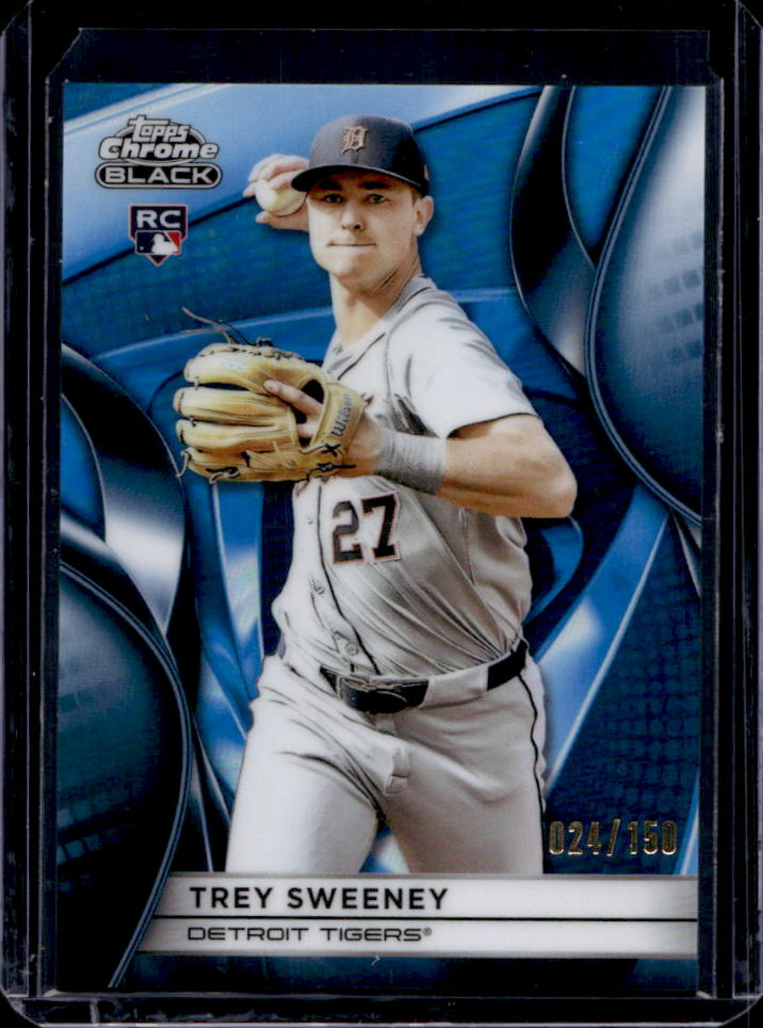 Trey Sweeney 2025 Topps Chrome Black #28 Blue Refractor /150 Price ...
