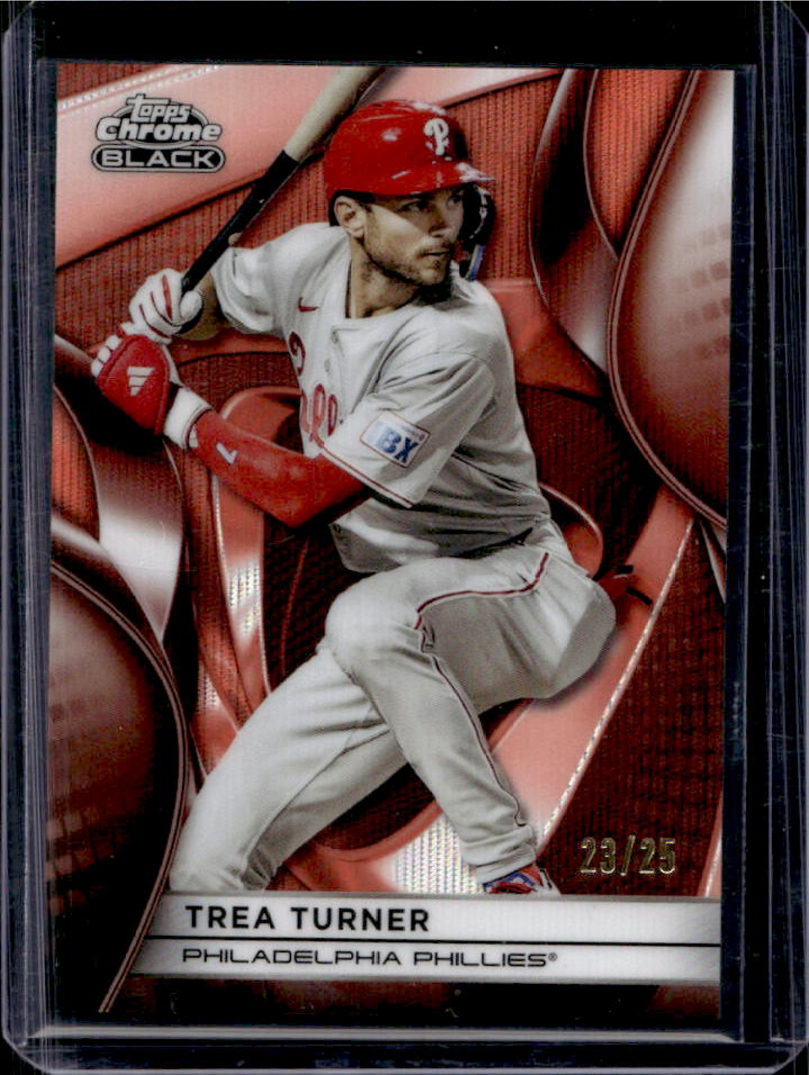 Trea Turner 2025 Topps Chrome Black #97 Orange Wave Refractor /25 Price ...