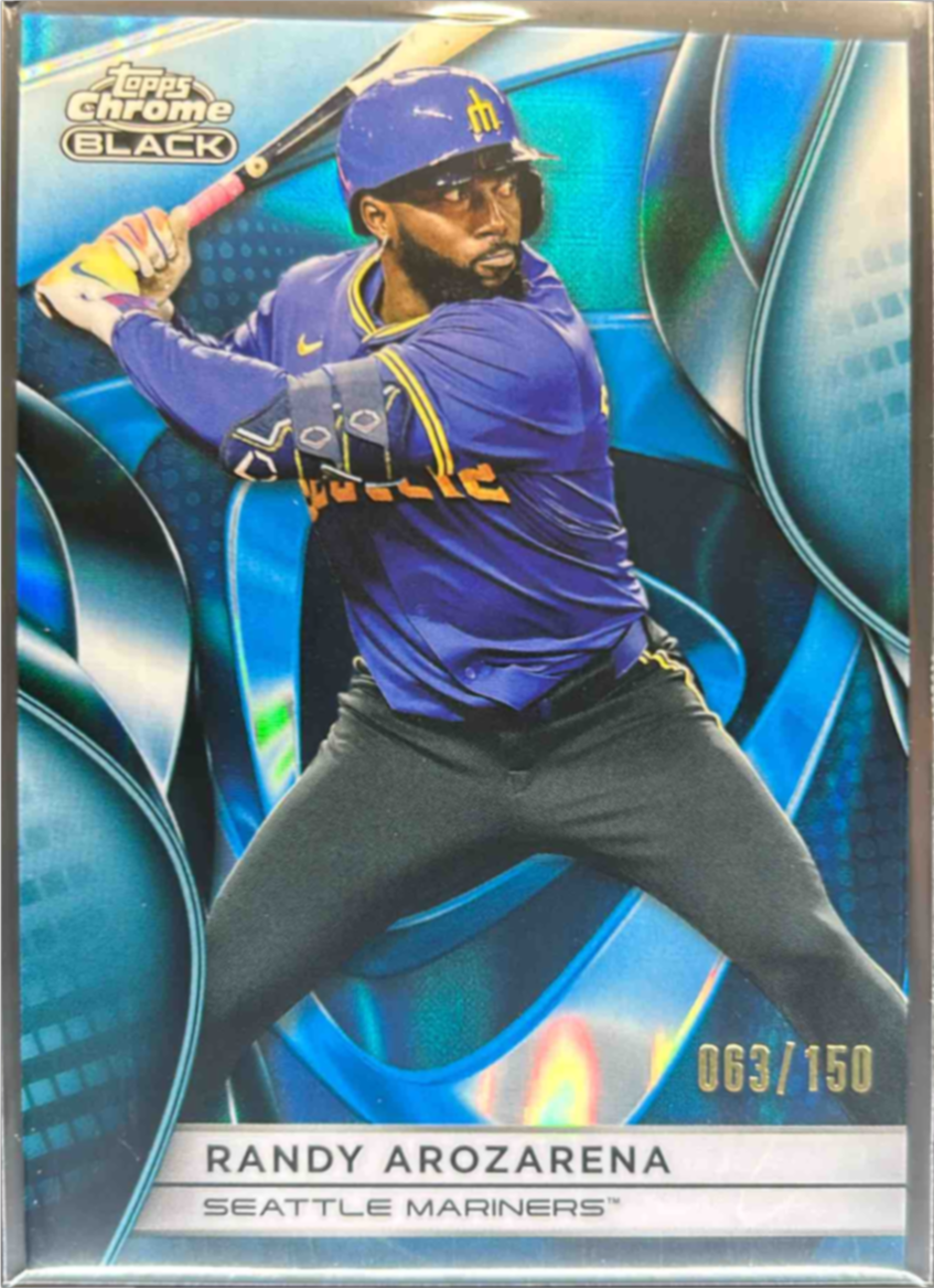 Randy Arozarena 2025 Topps Chrome Black #40 Blue Lava Refractor /150 ...