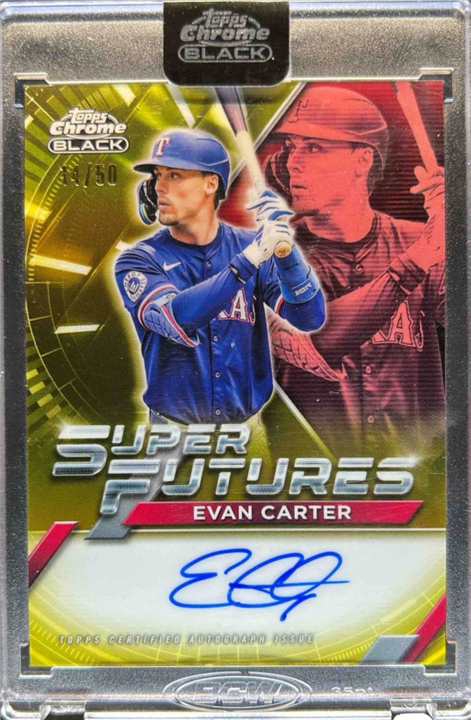 Evan Carter 2025 Topps Chrome Black #FSA-EC Super Futures Autographs ...