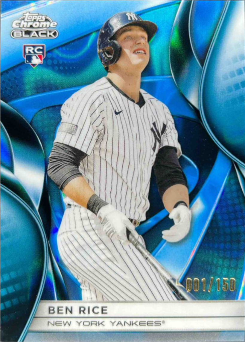 Ben Rice 2025 Topps Chrome Black #120 Blue Refractor /150 Price Guide ...