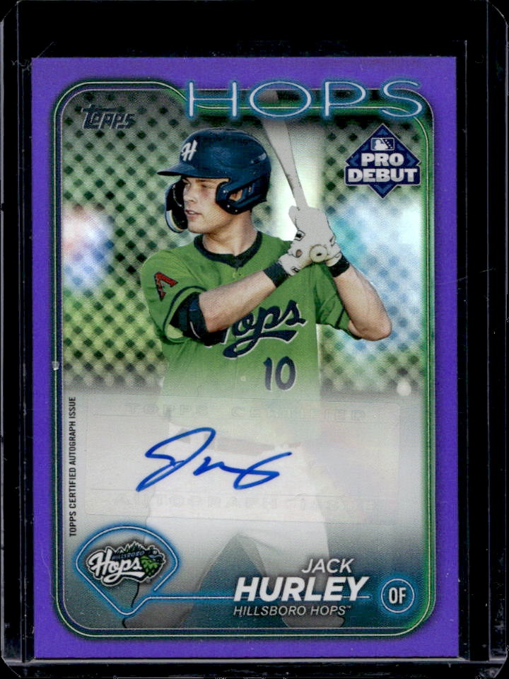 Jack Hurley 2024 Topps Pro Debut #PD-70 Base Autographs - Purple Foil ...