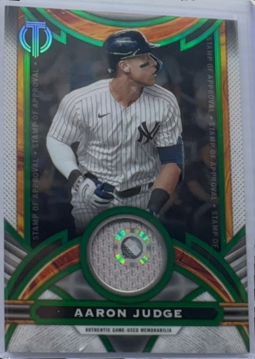 Aaron Judge 2024 Topps Tribute #SOA-AJ Stamp of Approval Relics - Green ...