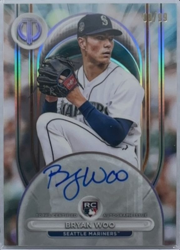 Bryan Woo 2024 Topps Tribute #LIA-WOO League Inauguration Autographs ...