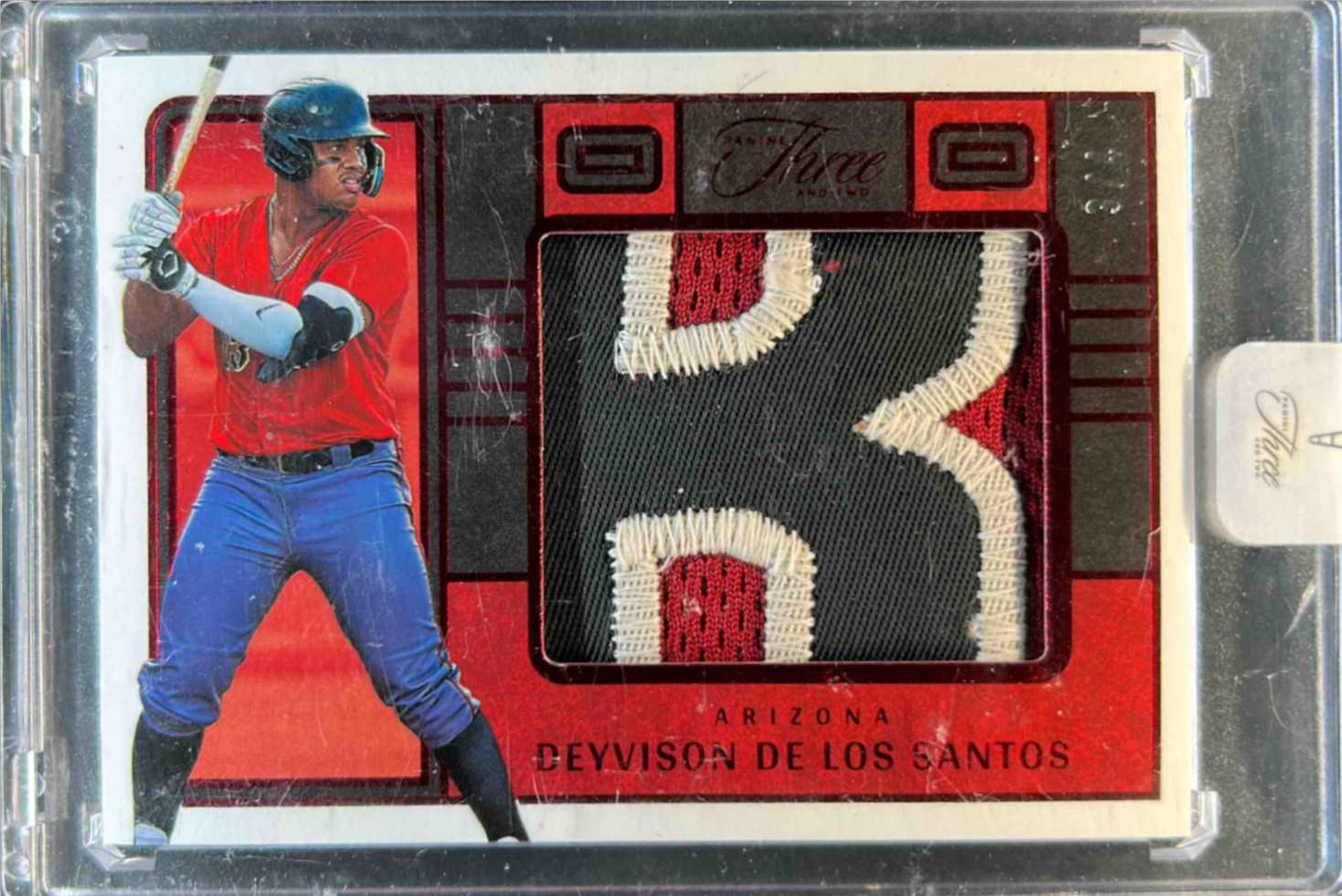 Deyvison De Los Santos 2023 Panini Three and Two #JS-DLS Jumbo Swatches ...
