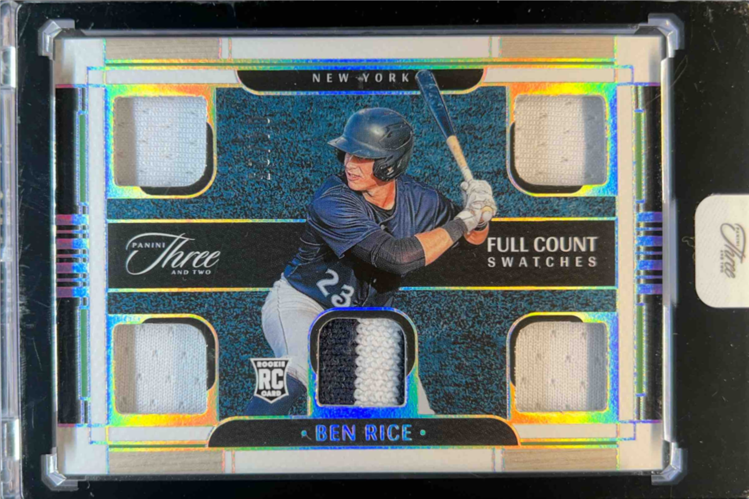 Ben Rice 2024 Panini Three and Two #FCS-BR Full Count Swatches - Holo ...