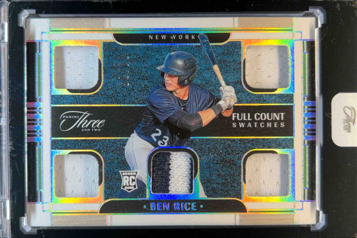 Ben Rice 2024 Panini Three and Two #FCS-BR Full Count Swatches - Holo ...