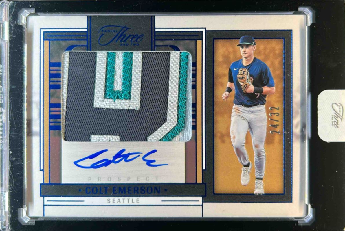 Colt Emerson 2024 Panini Three and Two #PJA-CE Prospect Jersey ...