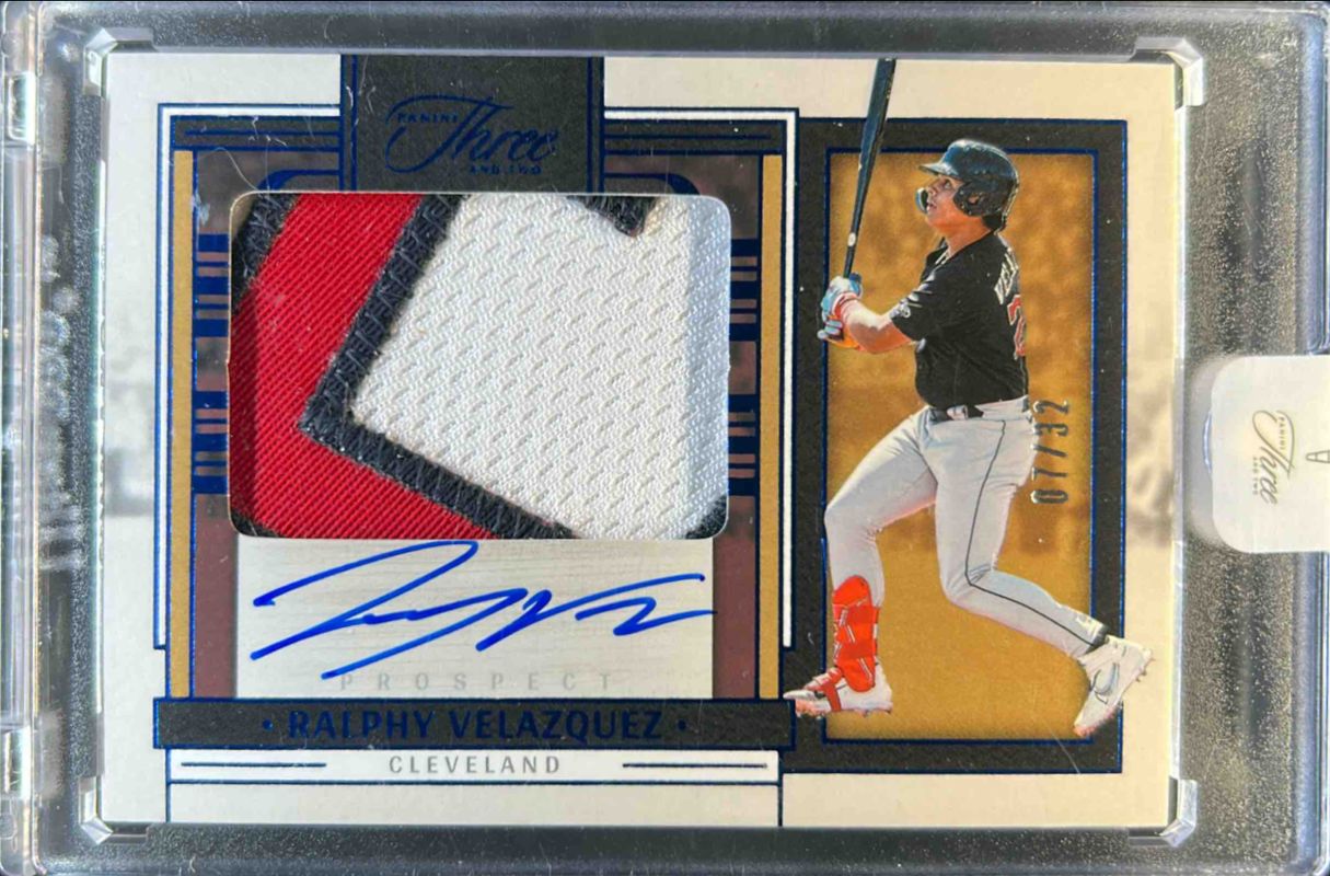 Ralphy Velazquez 2024 Panini Three and Two #PJA-RV Prospect Jersey ...