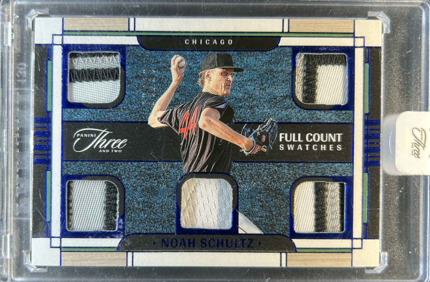 Noah Schultz 2024 Panini Three and Two #FCS-NS Full Count Swatches ...