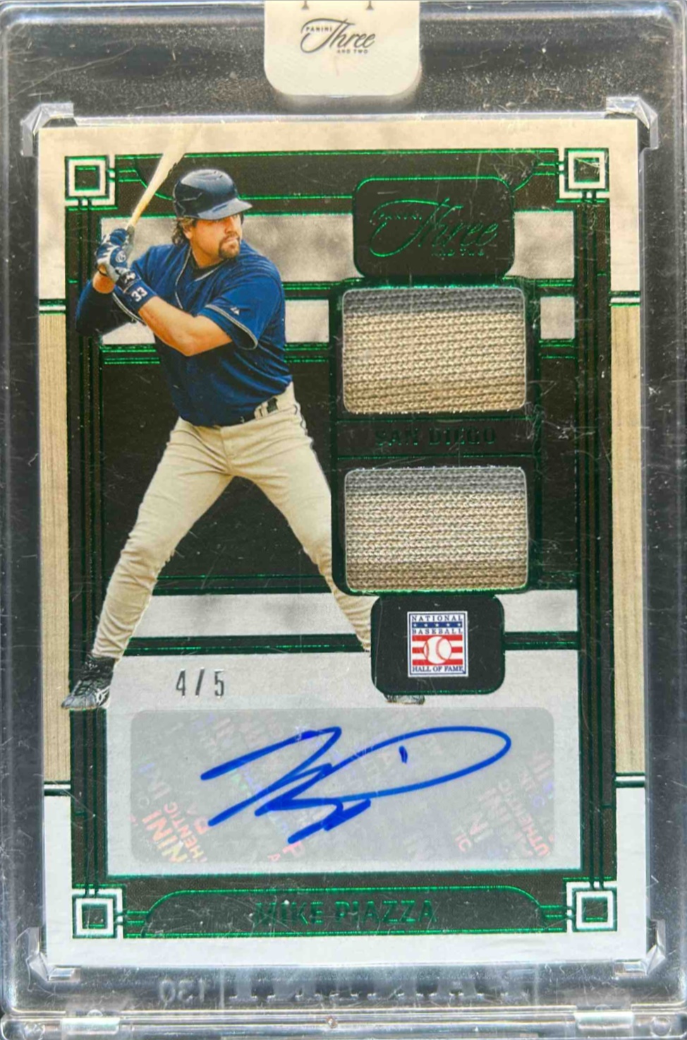 Mike Piazza 2024 Panini Three and Two #HSS-MP Hall of Fame Signatures ...