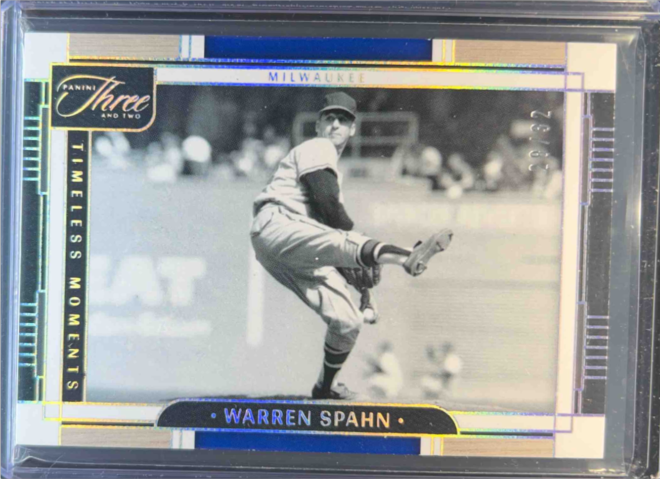 Warren Spahn 2024 Panini Three and Two #4 Timeless Moments - Full Count ...