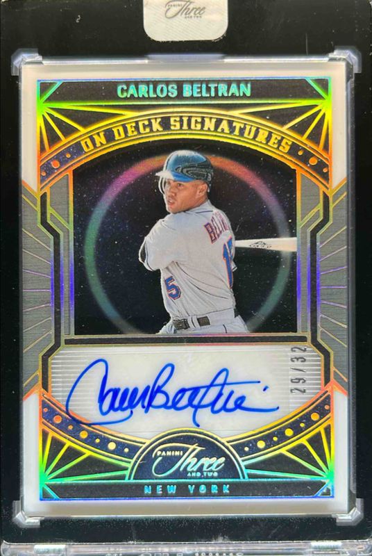Carlos Beltran 2024 Panini Three and Two #ODS-CB On-Deck Signatures /32 ...