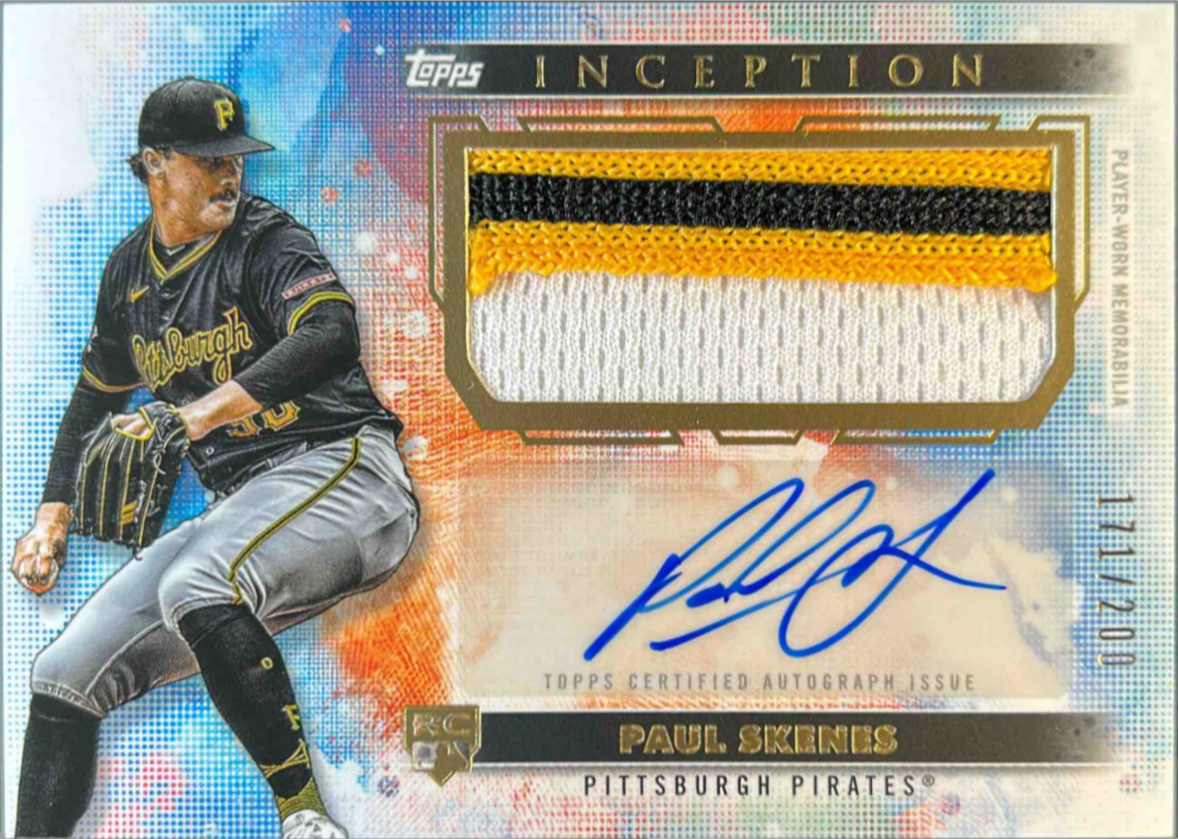 Paul Skenes 2024 Topps Inception #APC-PS Autographs Patch Cards /200 ...