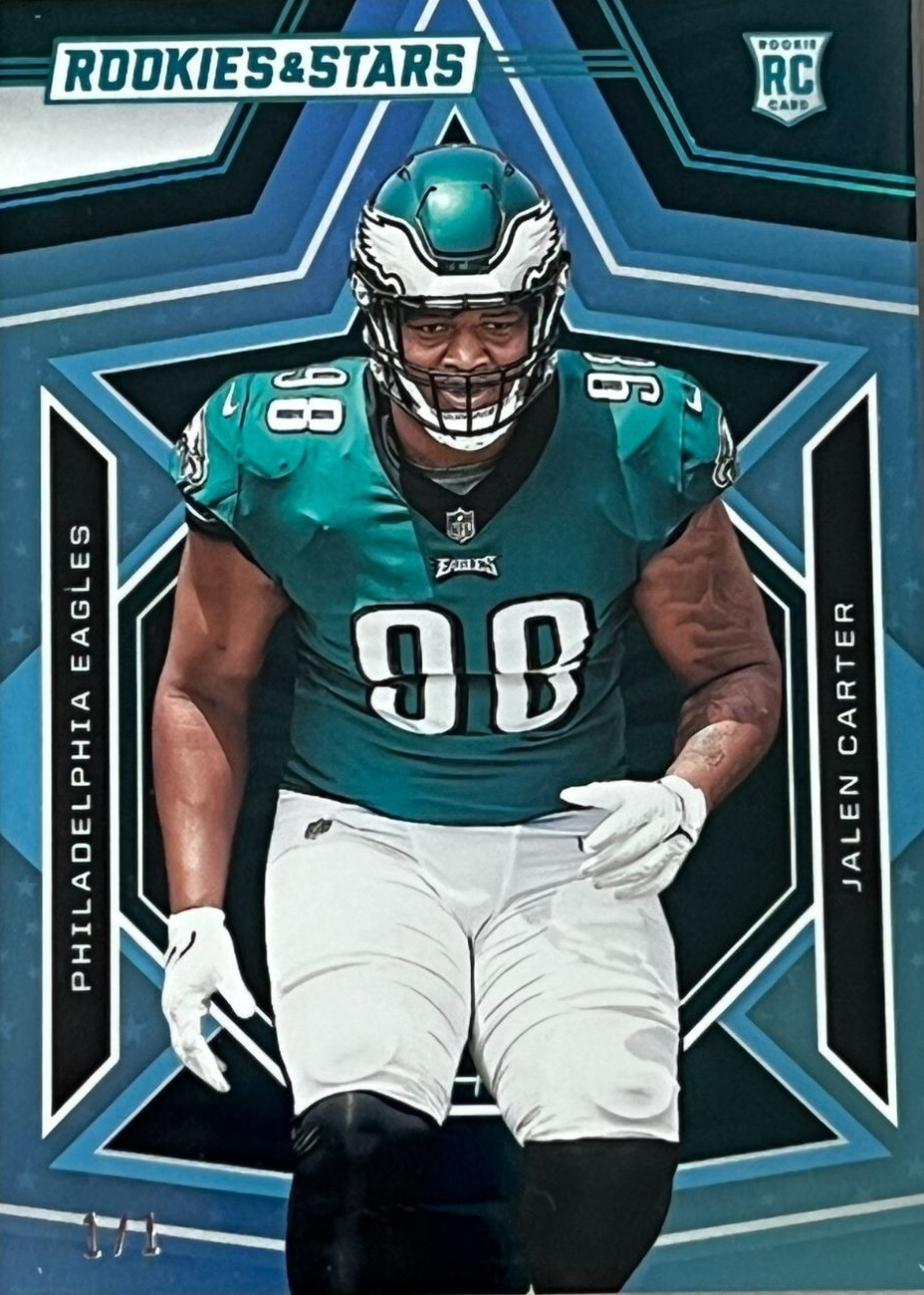 Jalen Carter 2023 Rookies & Stars #148 Platinum /1 Price Guide - Sports ...