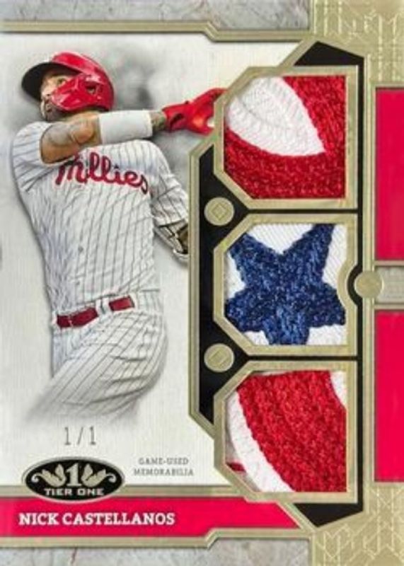Nick Castellanos 2024 Topps Tier One #T1R-NC Tier One Relics Triple ...