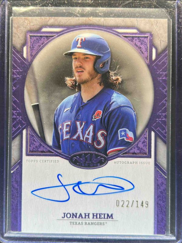 Jonah Heim 2024 Topps Tier One #NLA-JH Next Level Autographs - Purple ...