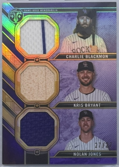 Charlie Blackmon / Kris Bryant / Nolan Jones Baseball Cards Price Guide ...
