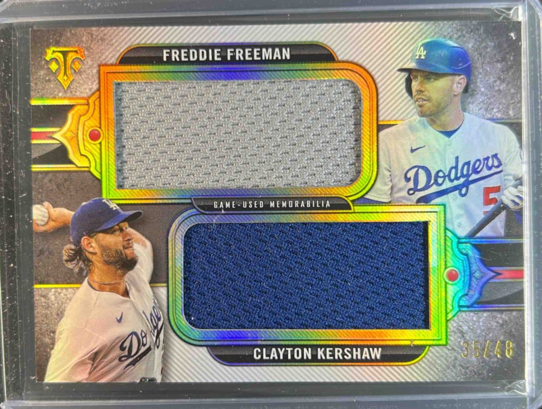 Clayton Kershaw / Freddie Freeman 2024 Topps Triple Threads #DRJ-KF ...