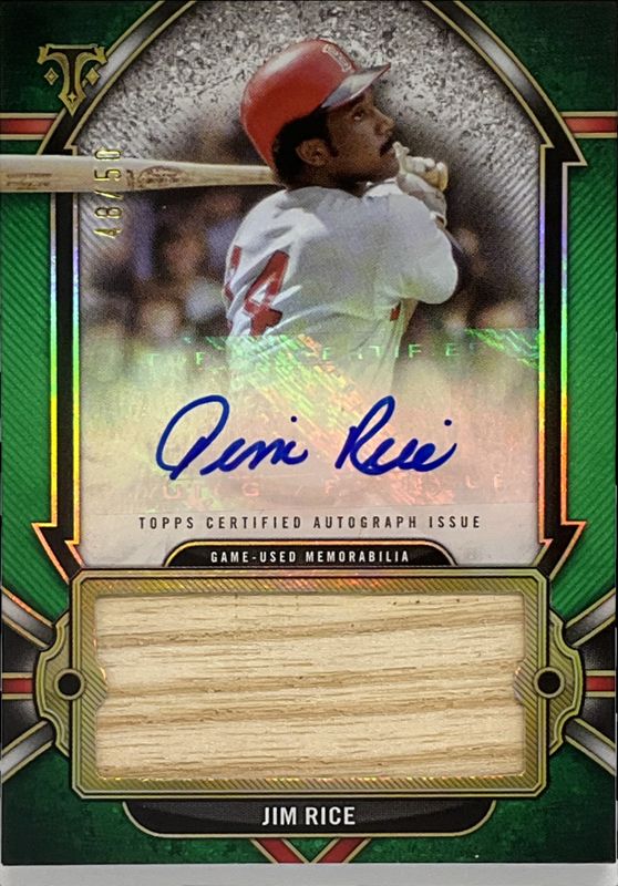 Jim Rice 2024 Topps Triple Threads #AJR-JIM Autographs Single Jumbo ...