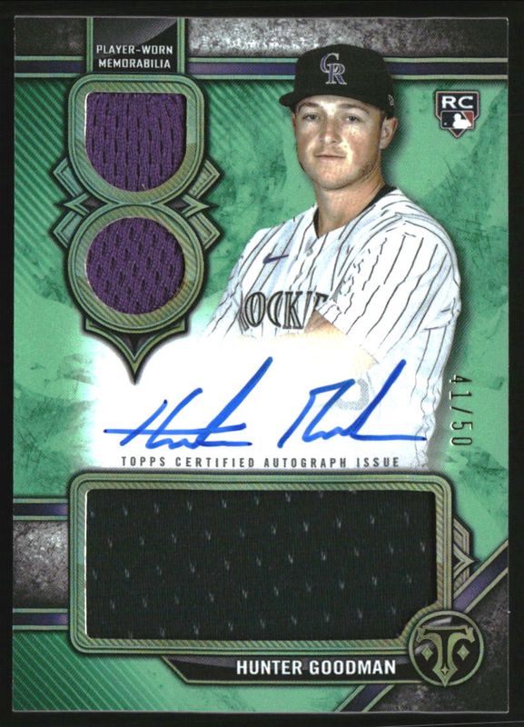 Hunter Goodman 2024 Topps Triple Threads #RAR-HG Rookie Autographed ...
