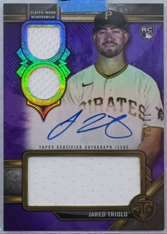 Jared Triolo 2024 Topps Triple Threads #RAR-TRIO Rookie Autographed ...