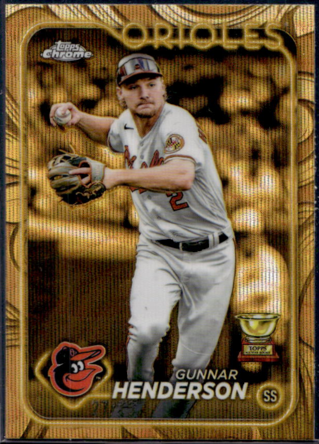 Gunnar Henderson 2024 Topps Gilded Collection #80 Gold Wave Refractor ...