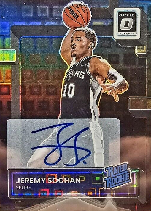 Jeremy Sochan 2022 Optic #236 Rated Rookie Signatures - Black Pandora ...