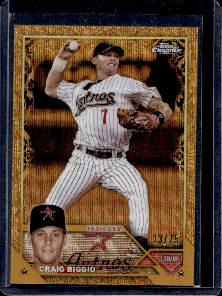 Craig Biggio 2023 Topps Gilded Collection #24 Wave Gold Etch Refractor ...