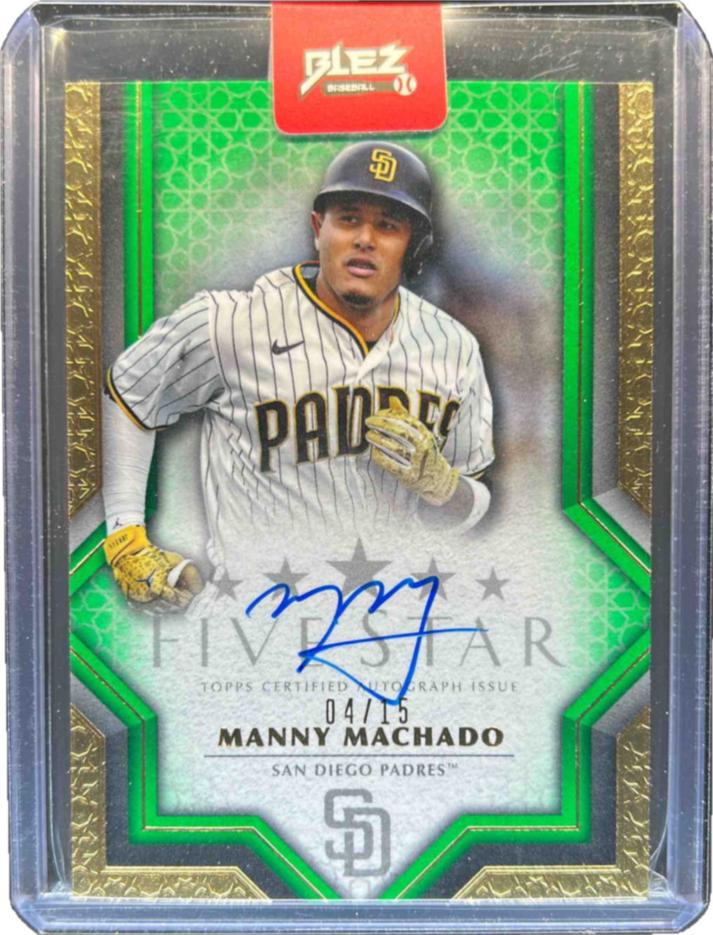 Manny Machado 2023 Topps Five Star #FSA-MMAC Green /15 Price Guide ...