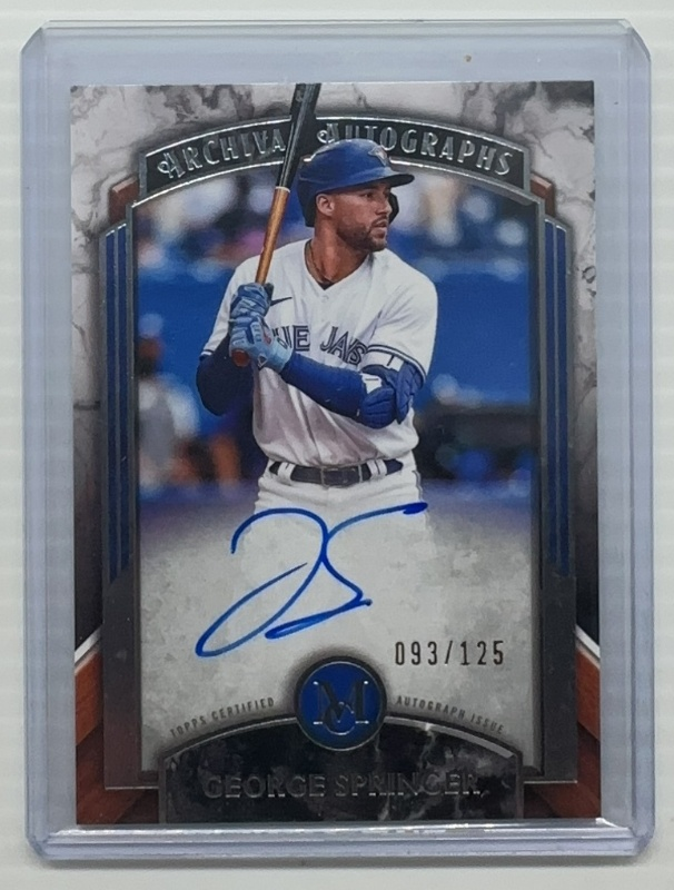 George Springer 2022 Topps Museum Collection #AA-GS Archival Autographs ...