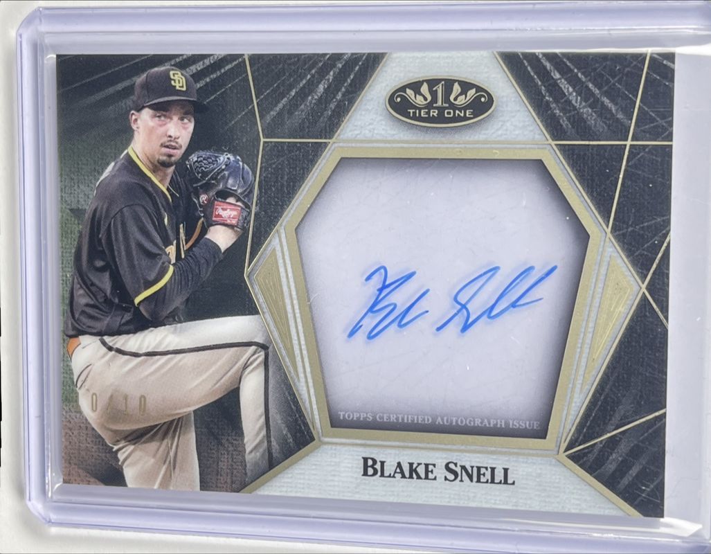 Blake Snell 2022 Topps Tier One #C1A-BS Clear One Autographs /10 Price ...