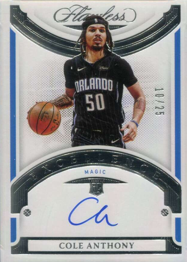 Cole Anthony 2020 Flawless #EXS-COL Excellence Signatures /25 Price ...