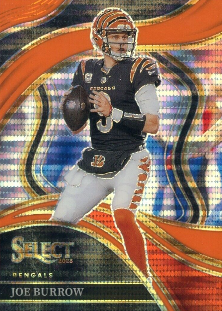 Joe Burrow 2023 Select #256 Club Level Neon Orange Pulsar /7 Price ...