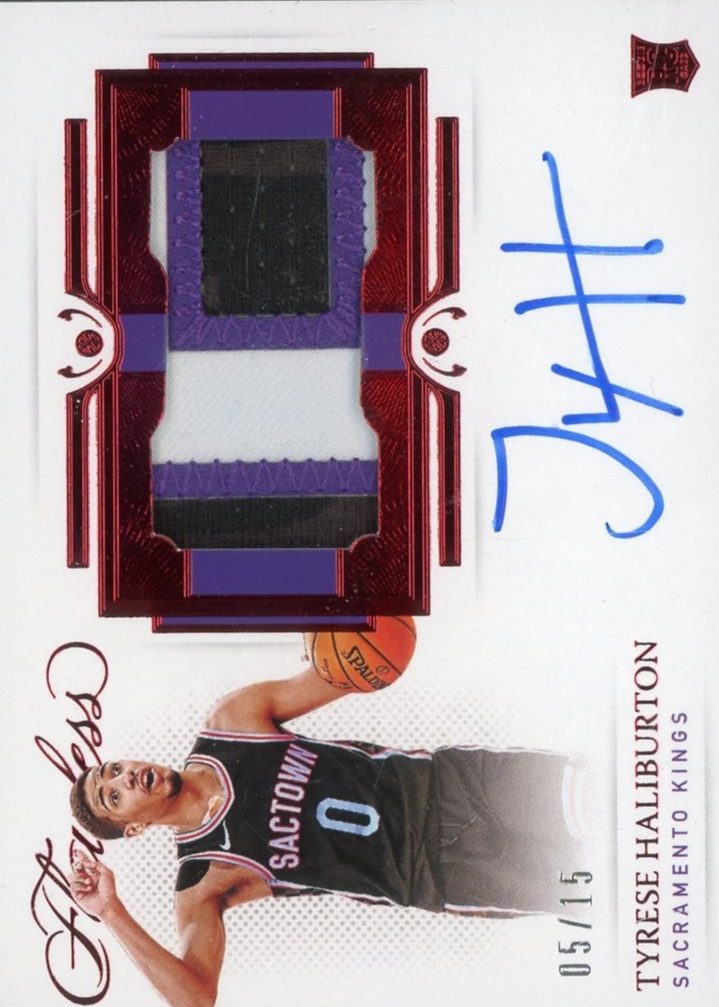 Tyrese Haliburton 2020 Flawless #HPA-HAL Horizontal Patch Autographs ...