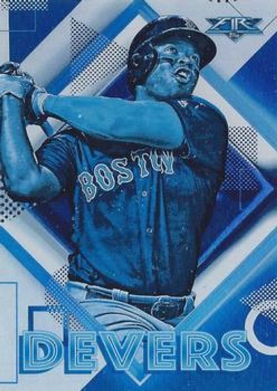 Rafael Devers 2020 Topps Fire #37 Blue Chip Price Guide - Sports Card ...