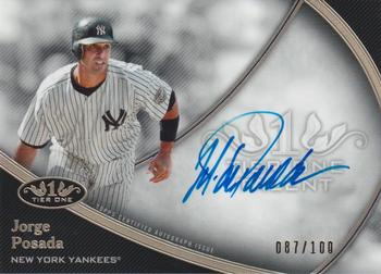 Jorge Posada 2020 Topps Tier One #T1TA-JP Talent Autographs /100 Price ...
