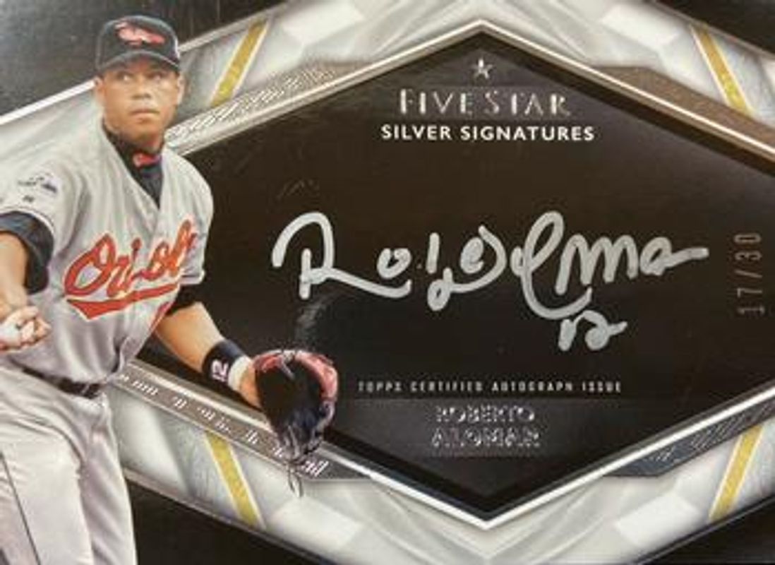 Roberto Alomar 2019 Topps Five Star #SS-RA Silver Signatures /30 Price ...