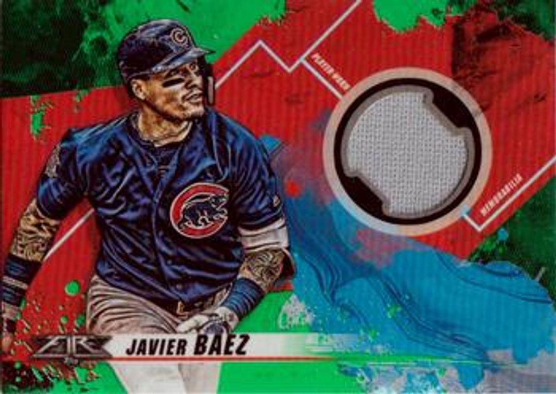 Javier Baez 2019 Topps Fire #FR-JB Relics - Green /75 Price Guide ...