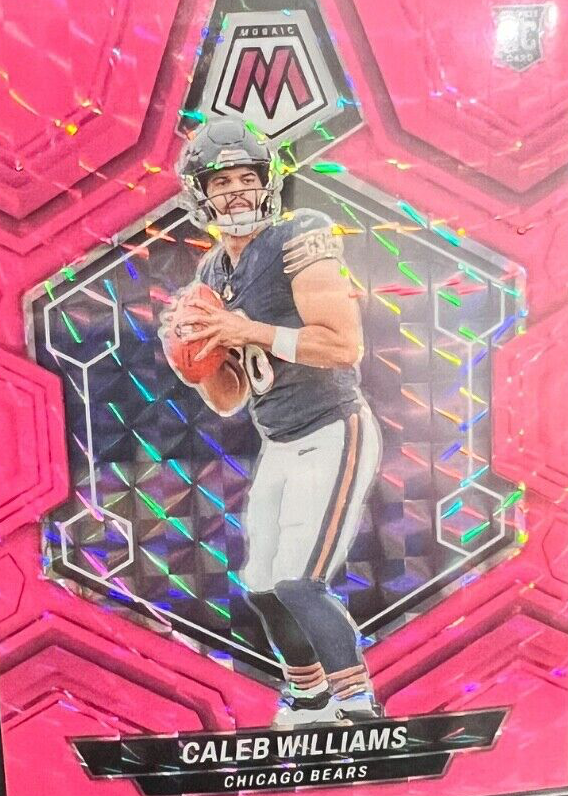 Caleb Williams 2024 Mosaic #301 Pink Fluorescent /10 Price Guide ...